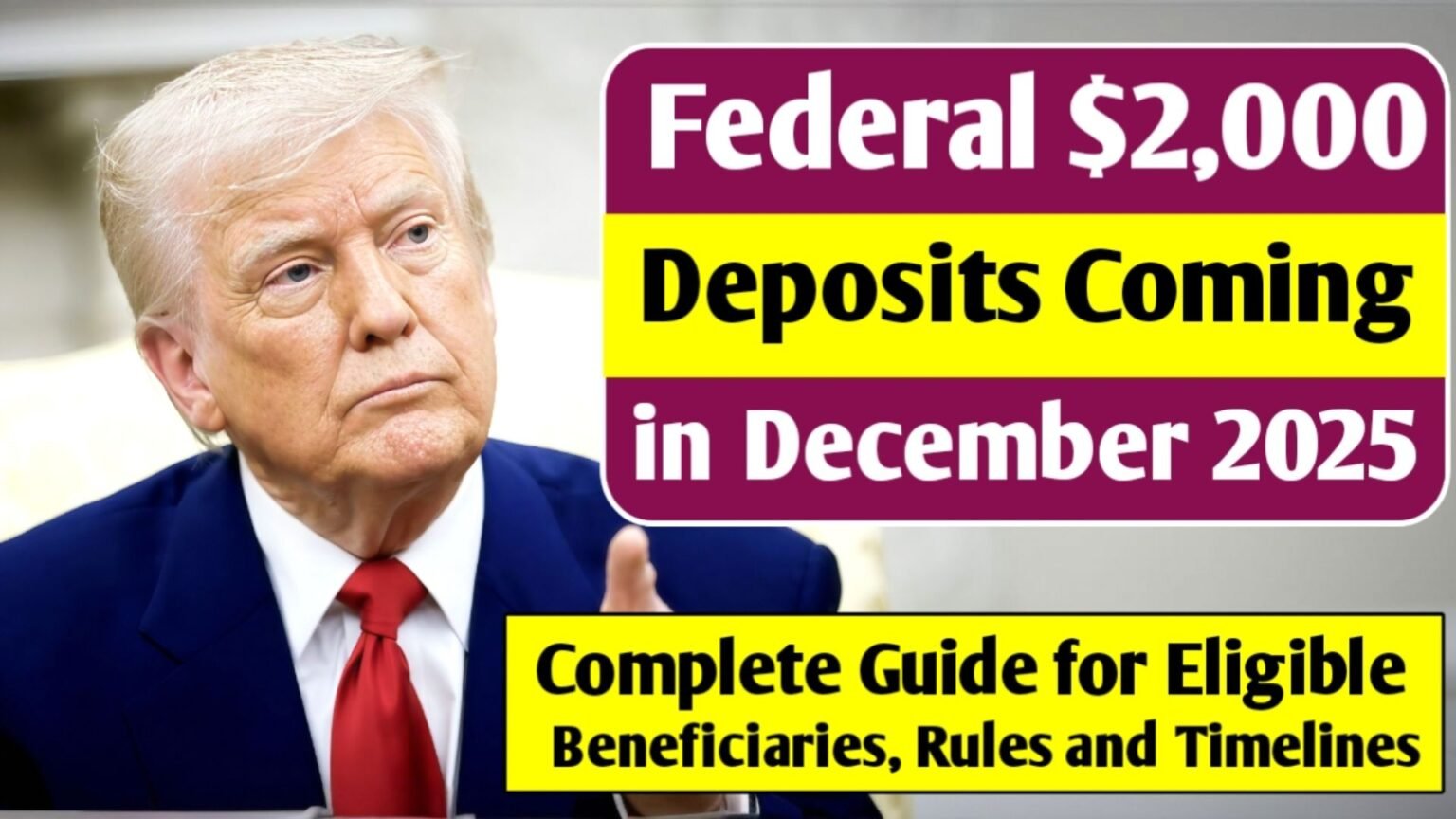 Federal $2,000 Deposits Coming in December 2025: Complete Guide for ...